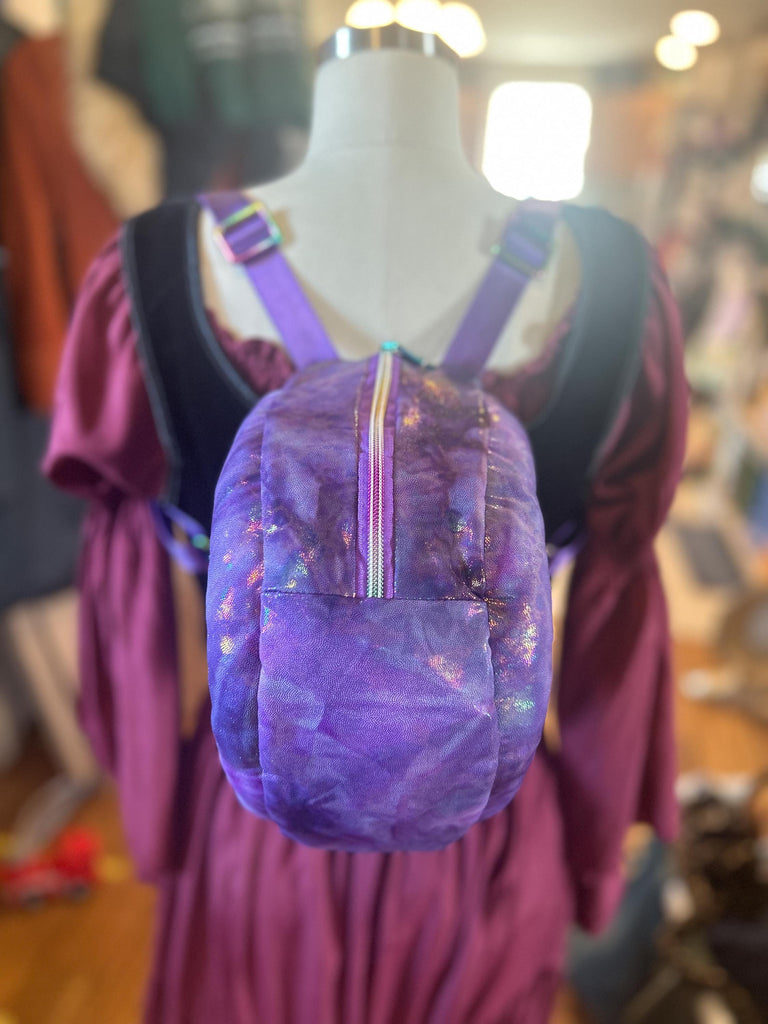 Ren Faire Bag, Goblincore Snail Shell Backpack in Iridescent Purple, R ...